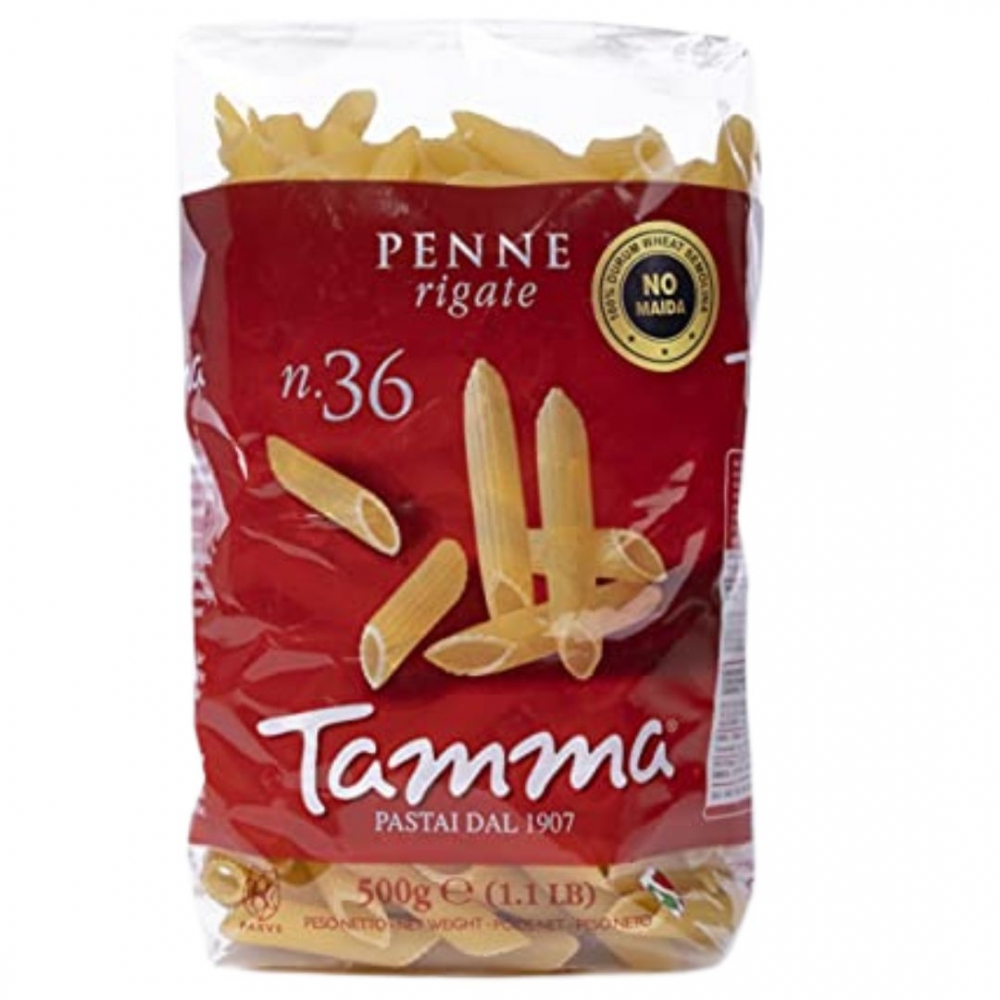 Makaroni Pasta Tamma Penne Rigate Nr.36 500g, Preces no Itālijas, Preces no Eiropas - e-vengo